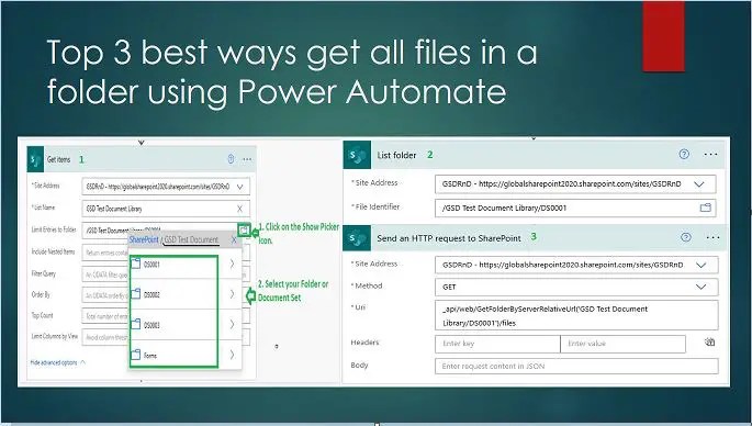 Top 3 Best Ways Get All Files In A Folder Power Automate Global Sharepoint