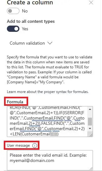 2 ways email validation in SharePoint list column - Global SharePoint
