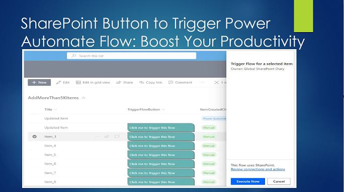 SharePoint Button to Trigger Power Automate Flow: Boost Your Productivity - Global SharePoint Diary