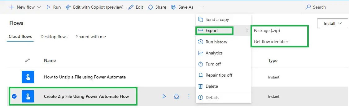 [Fixed]: Unable to Export Flow as a Zip Package - Global SharePoint