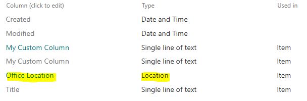 Power Automate: SharePoint Online Create Location Column - Global SharePoint