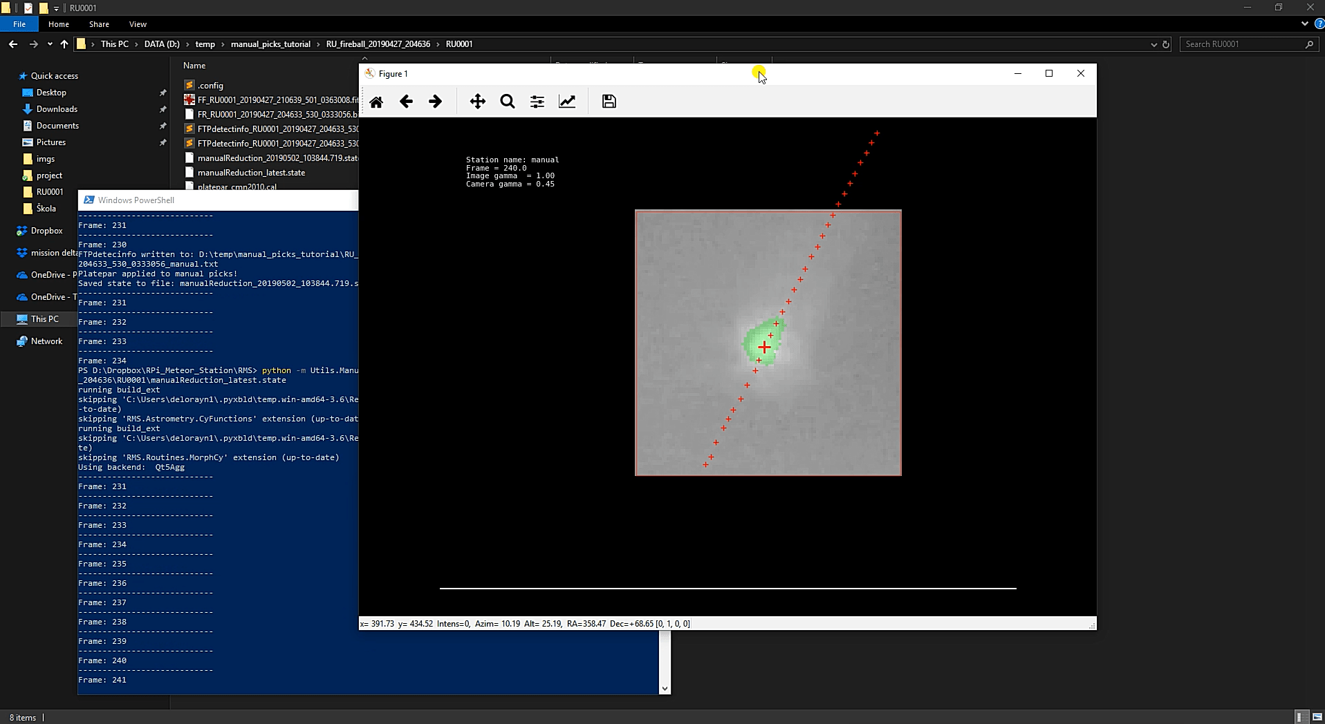 Manual Reduction tutorial - Global Meteor Network