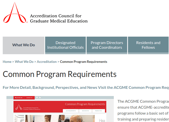 ACGME Requirements - The Graduate Medical Education Compliance Project ...
