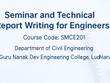 Seminar And Technical Report Writing For Engineers Smce