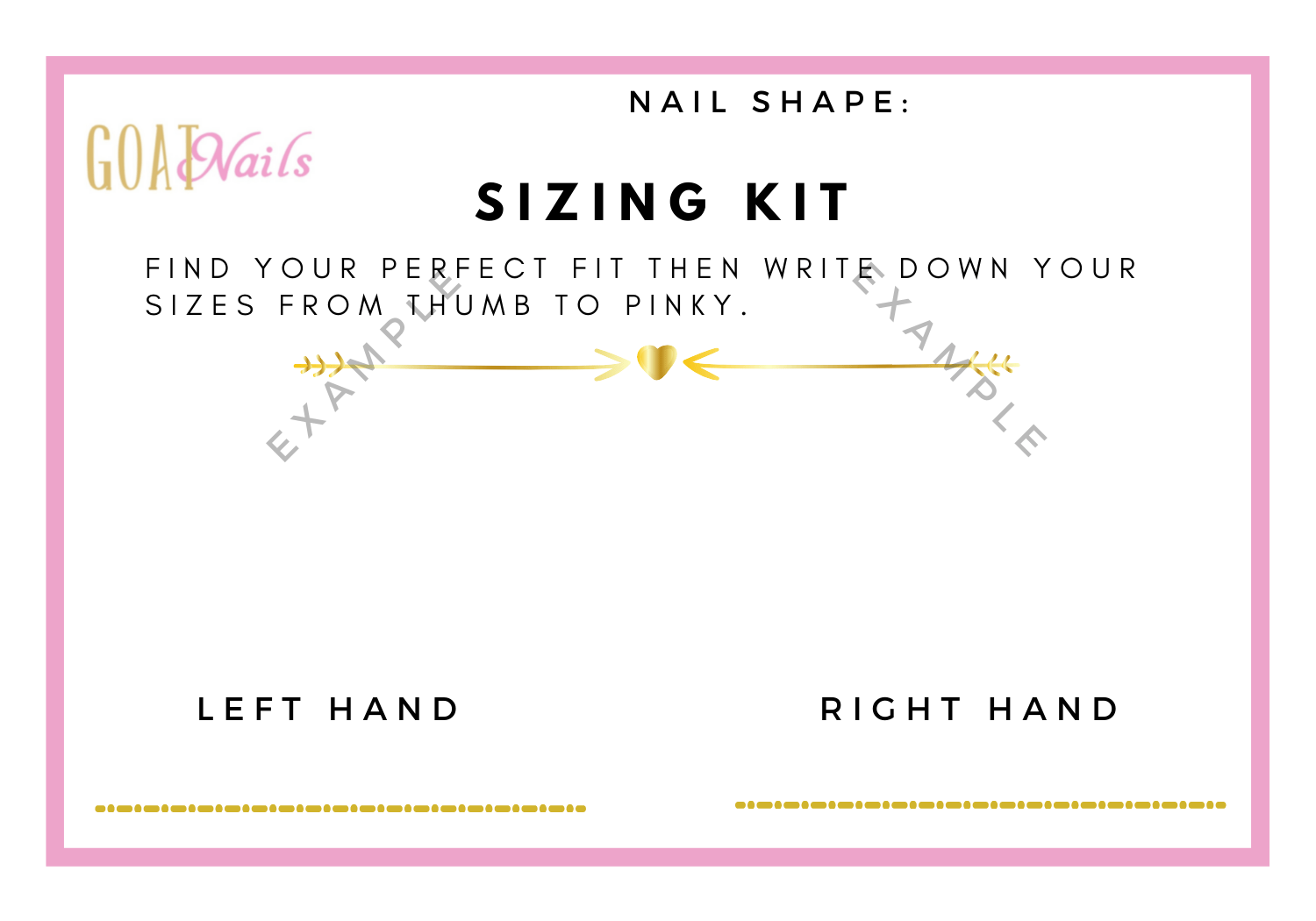 Create Your Own Press On Nail Sizing Kits - Goat Nails