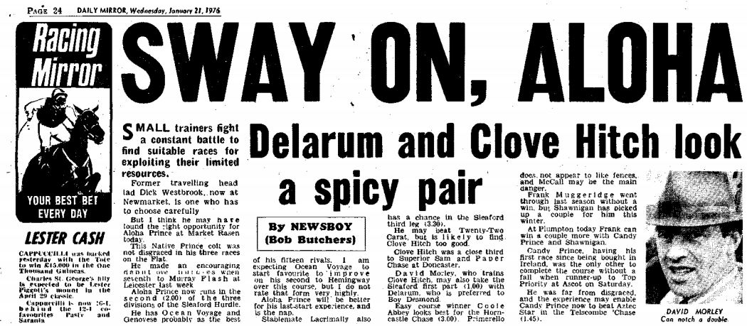 On this day in 1976 – Going Behind