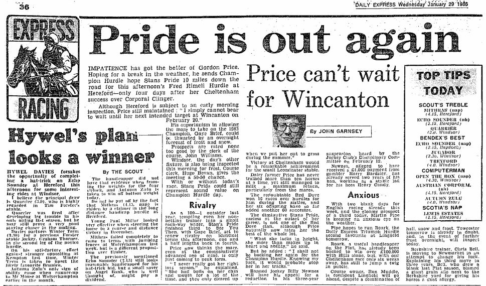 On this day in 1986 – Going Behind