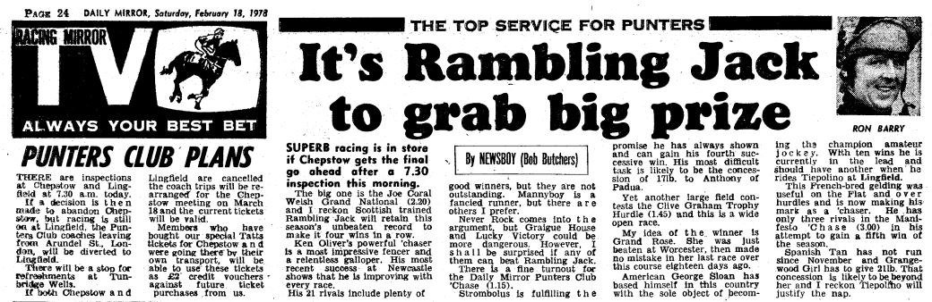 On this day in 1978 – Going Behind