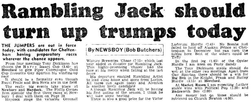 On this day in 1979 – Going Behind