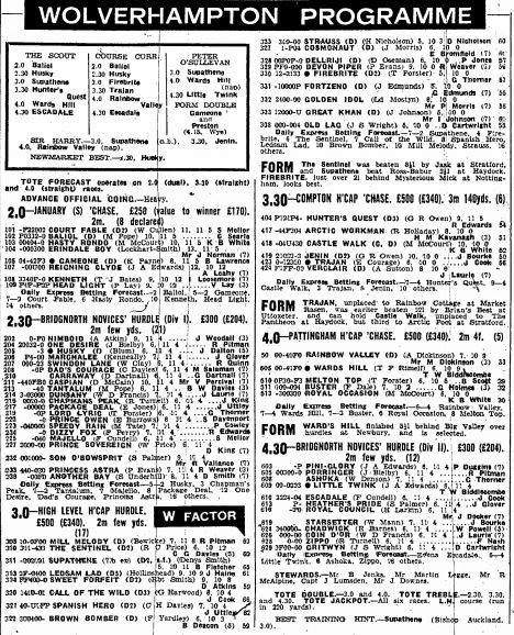 Daily Express Racing 12-01-1970 – Going Behind
