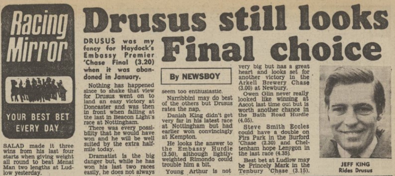 Daily Mirror Racing 29-02-1980 – Going Behind
