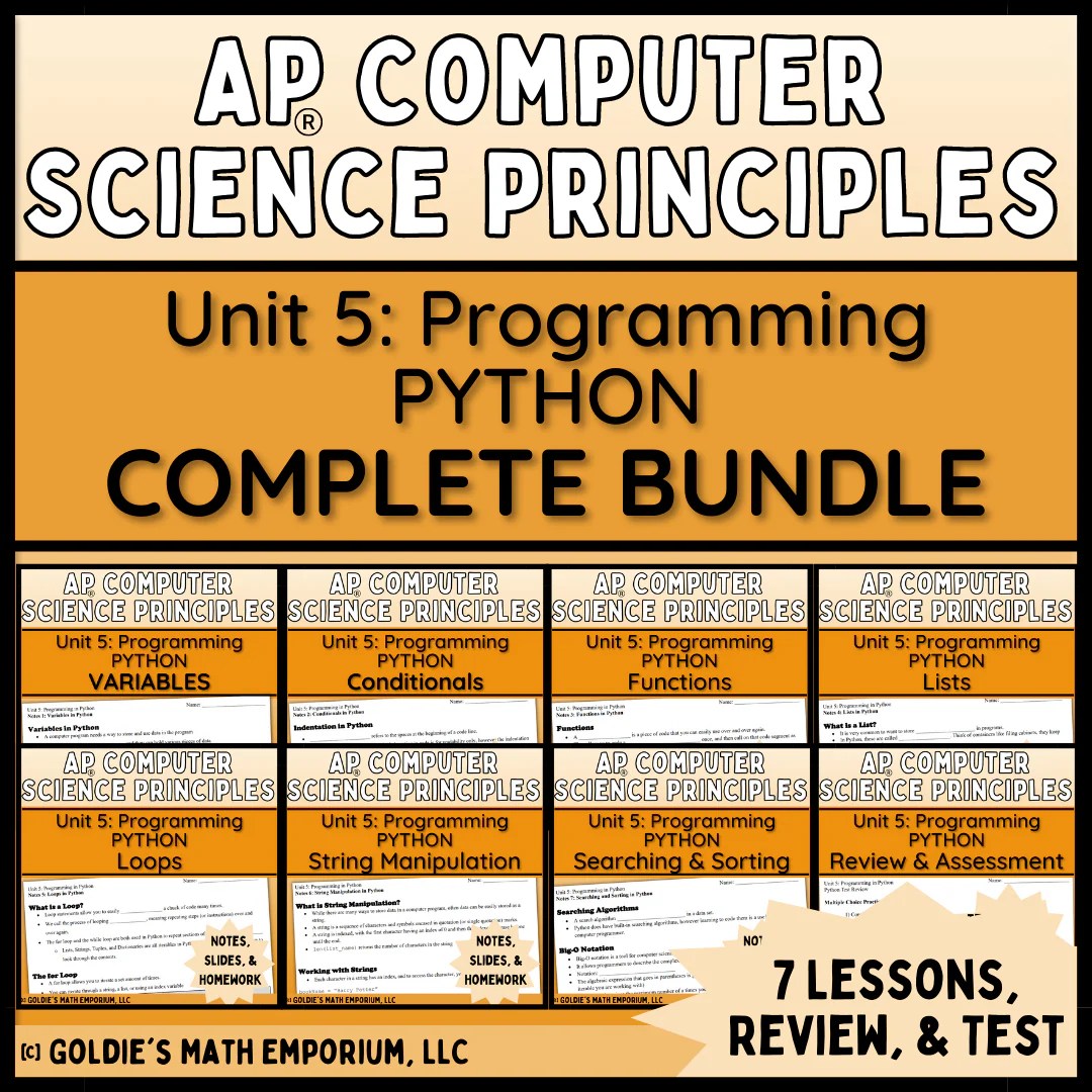 Ap Computer Science Principles Goldie S Math Emporium