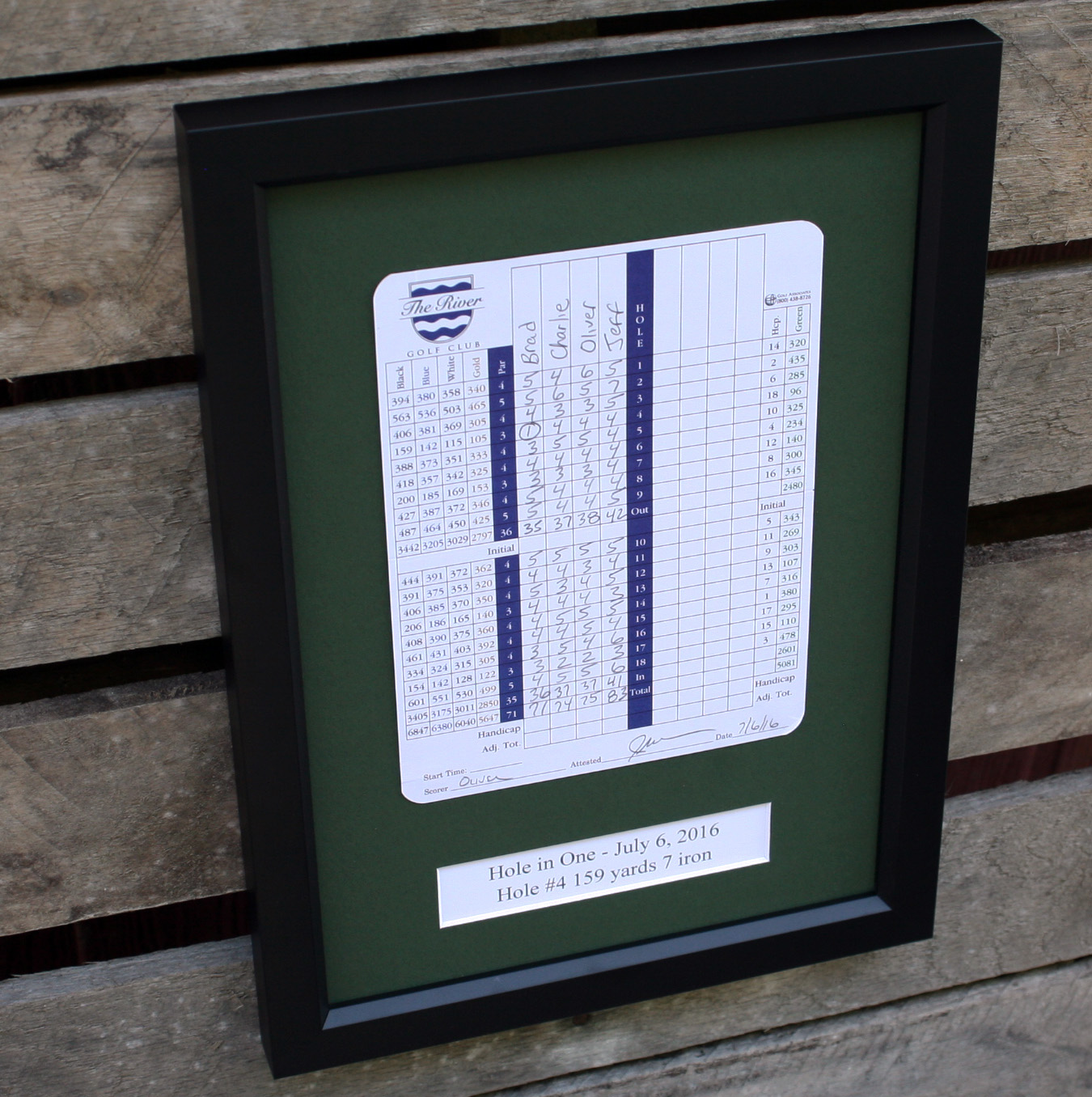 9x13 Black Golf Scorecard Frame Holds Up To 6"x8" Vertical Card ...