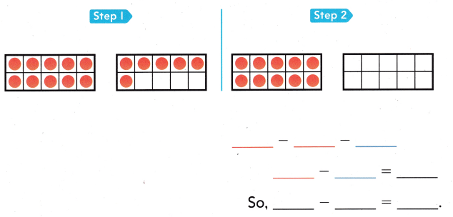 Texas Go Math Grade 1 Lesson 7.5 Answer Key Break Apart to Subtract ...