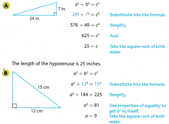 Texas Go Math Grade 8 Lesson 8.1 Answer Key The Pythagorean Theorem ...