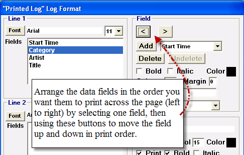 Designing Templates for Printing Logs / Playlists – Music 1, Inc