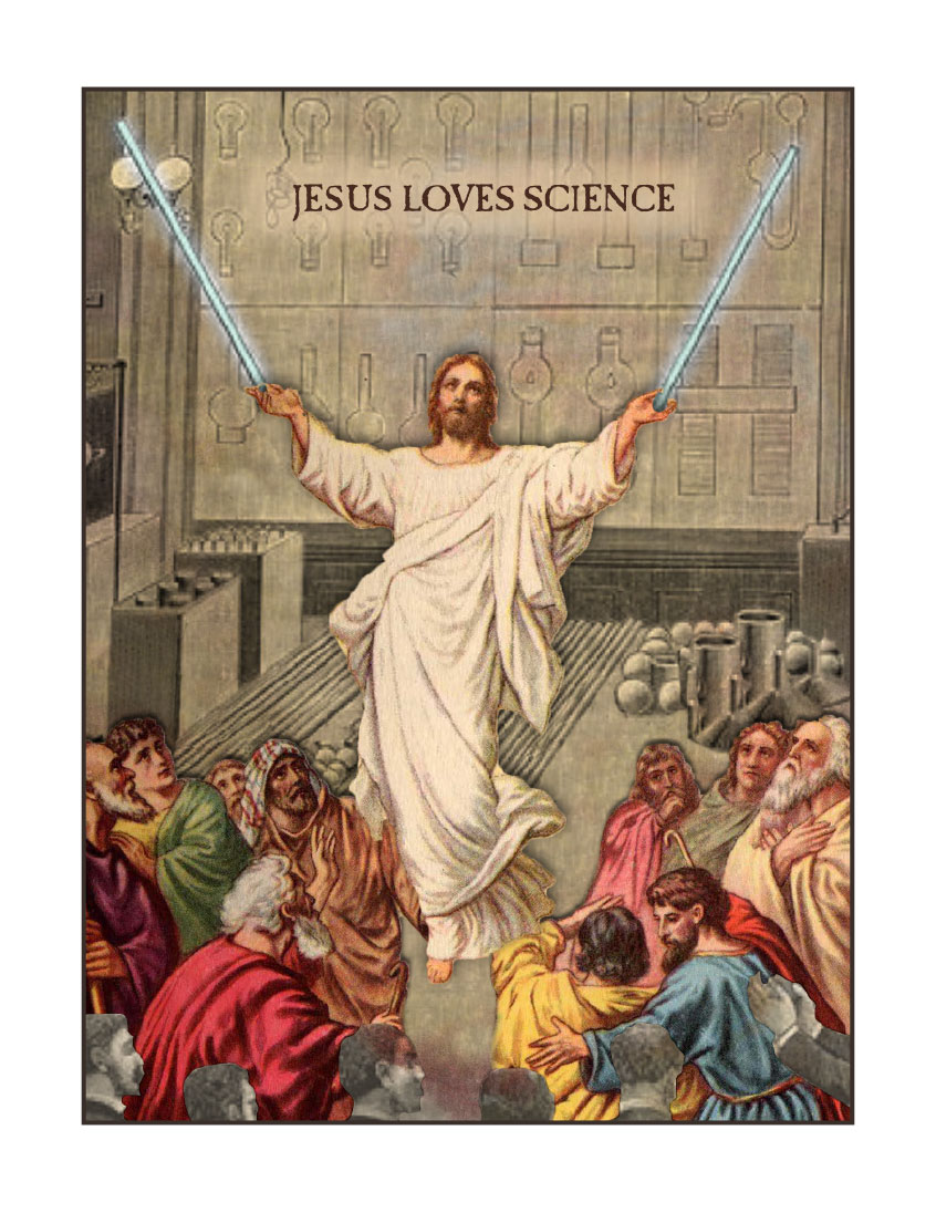 Jesus Loves Science trading card free download | Goodwerks