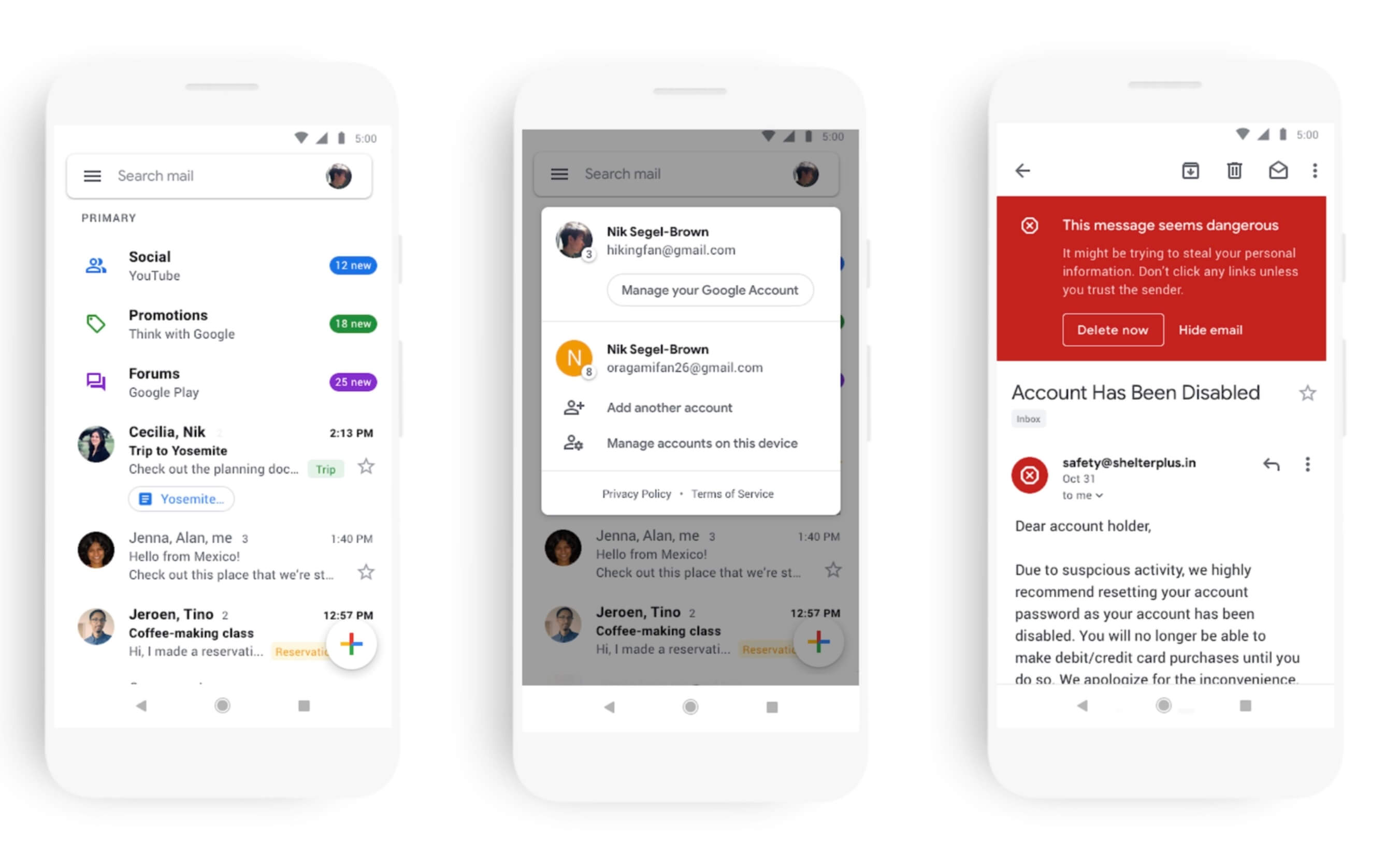 Gmail ganha nova interface para smartphones