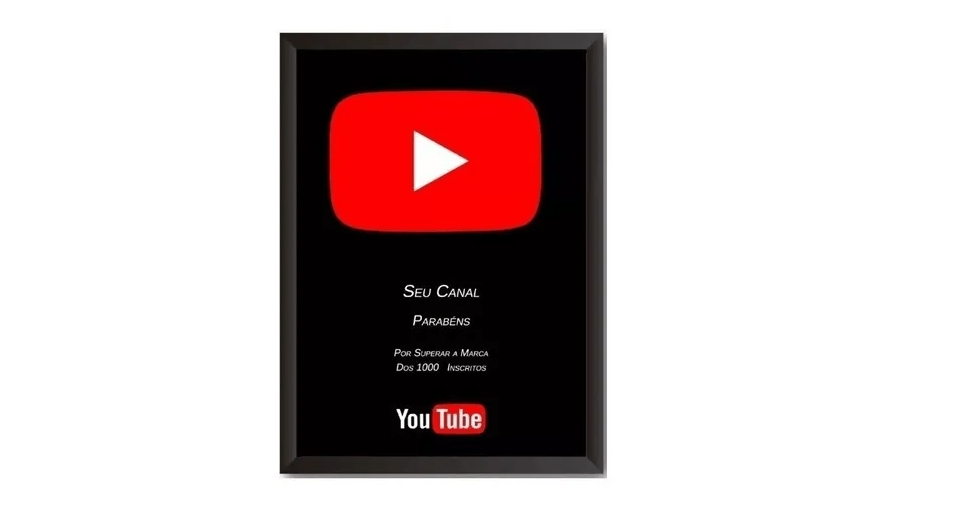 Quadro celebrativo do YouTube pode ser adquirido no Mercado Livre