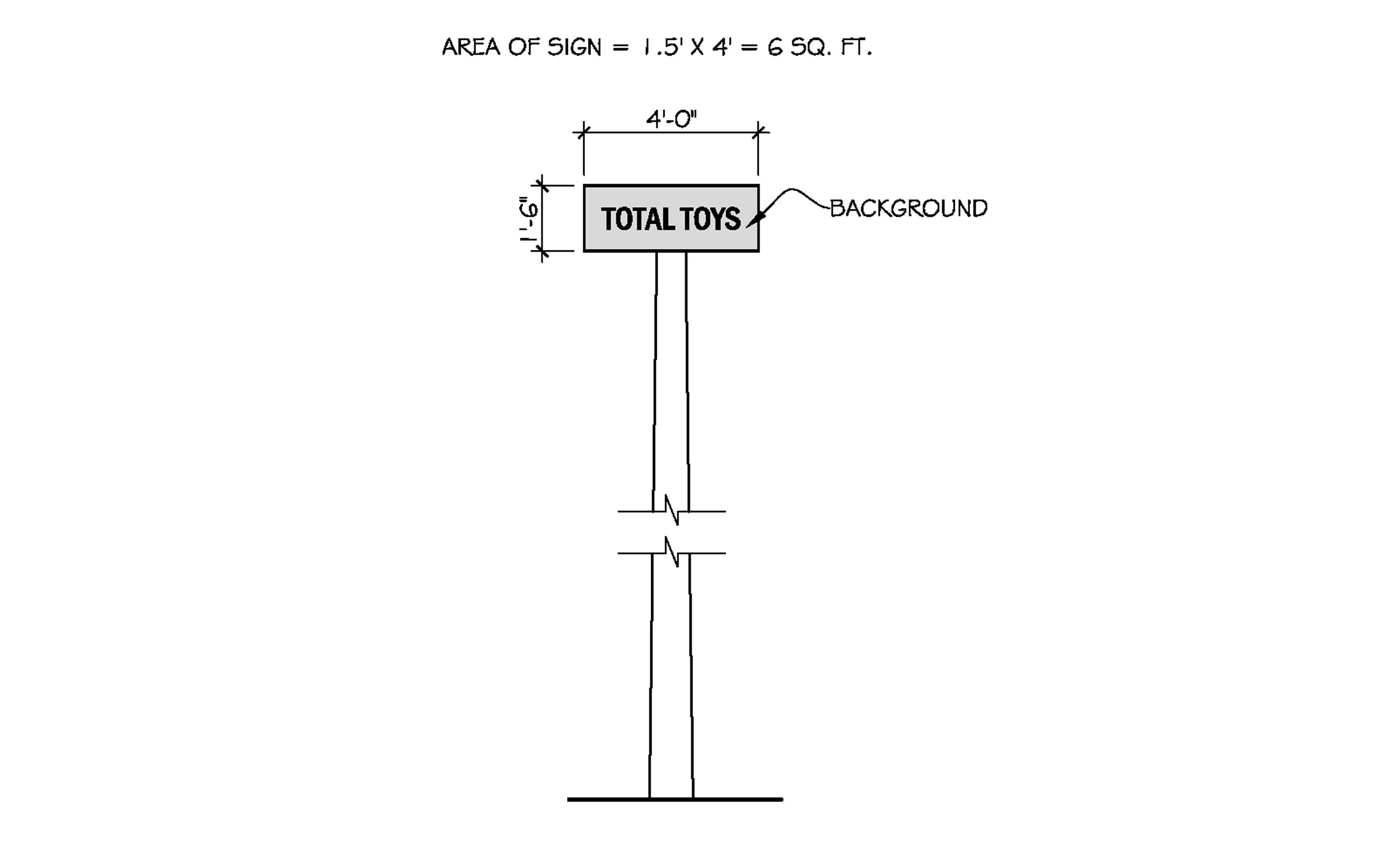 The area of a sign in Alexandria, VA | Gaddis Architect