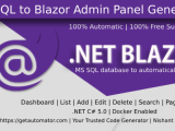 Ms Sql To C Blazor Admin Panel Generator Net 5 0 Gplcode Net