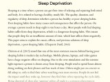 The Causes Effects And Previous Solutions Of Sleep Deprivation Essay