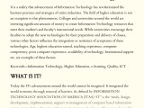 The Role Of Information Technology Essay Example 651 Words