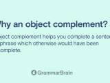 Understanding An Object Complement Definition Examples Functions