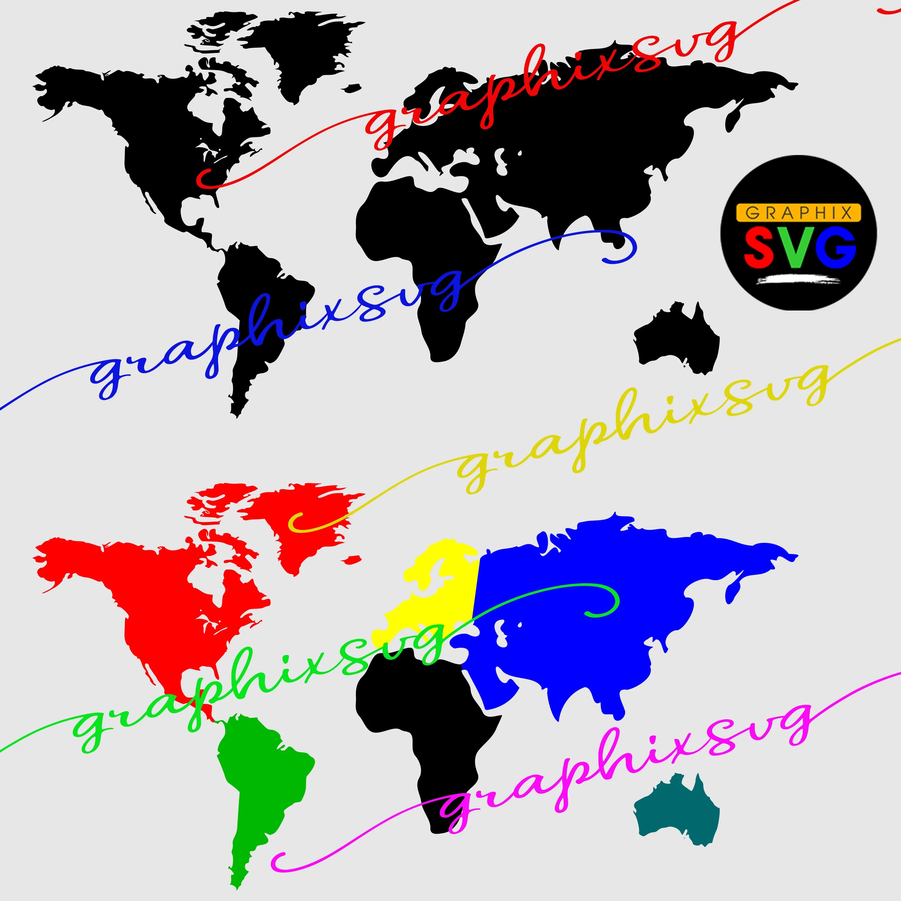 World Map Svg World Map Eps World Map Png All Separated Country La