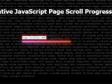 Creative Javascript Page Scroll Progress Bar Miscellaneous Code Market