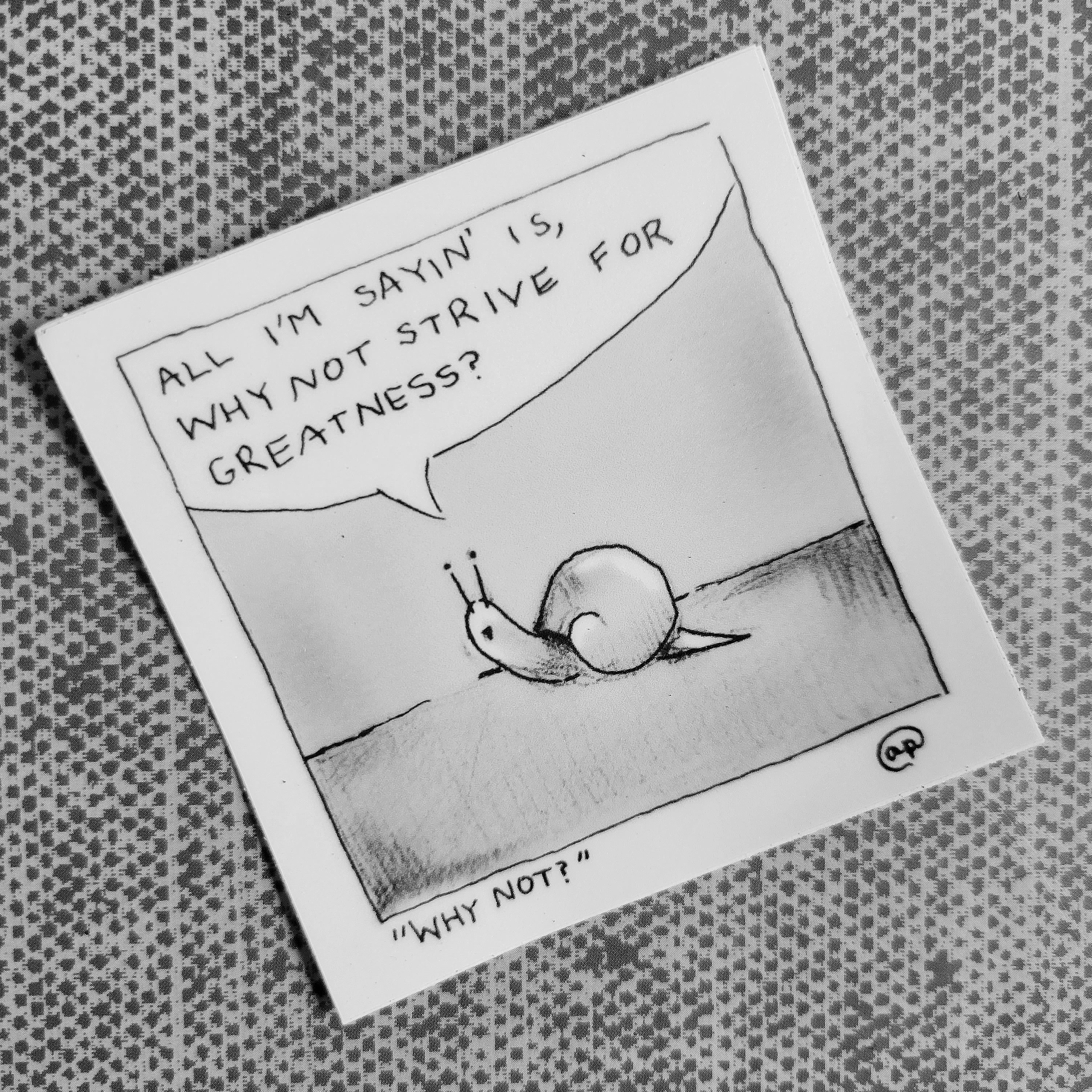 Why Not Sticker – Gray Rabbit Comics