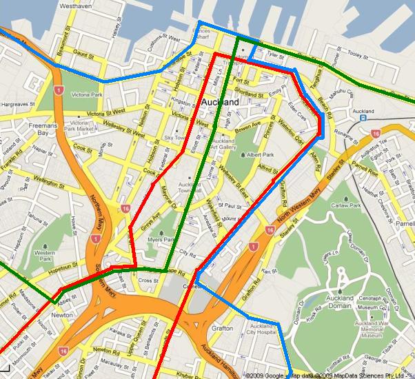 Through-routing buses - Greater Auckland