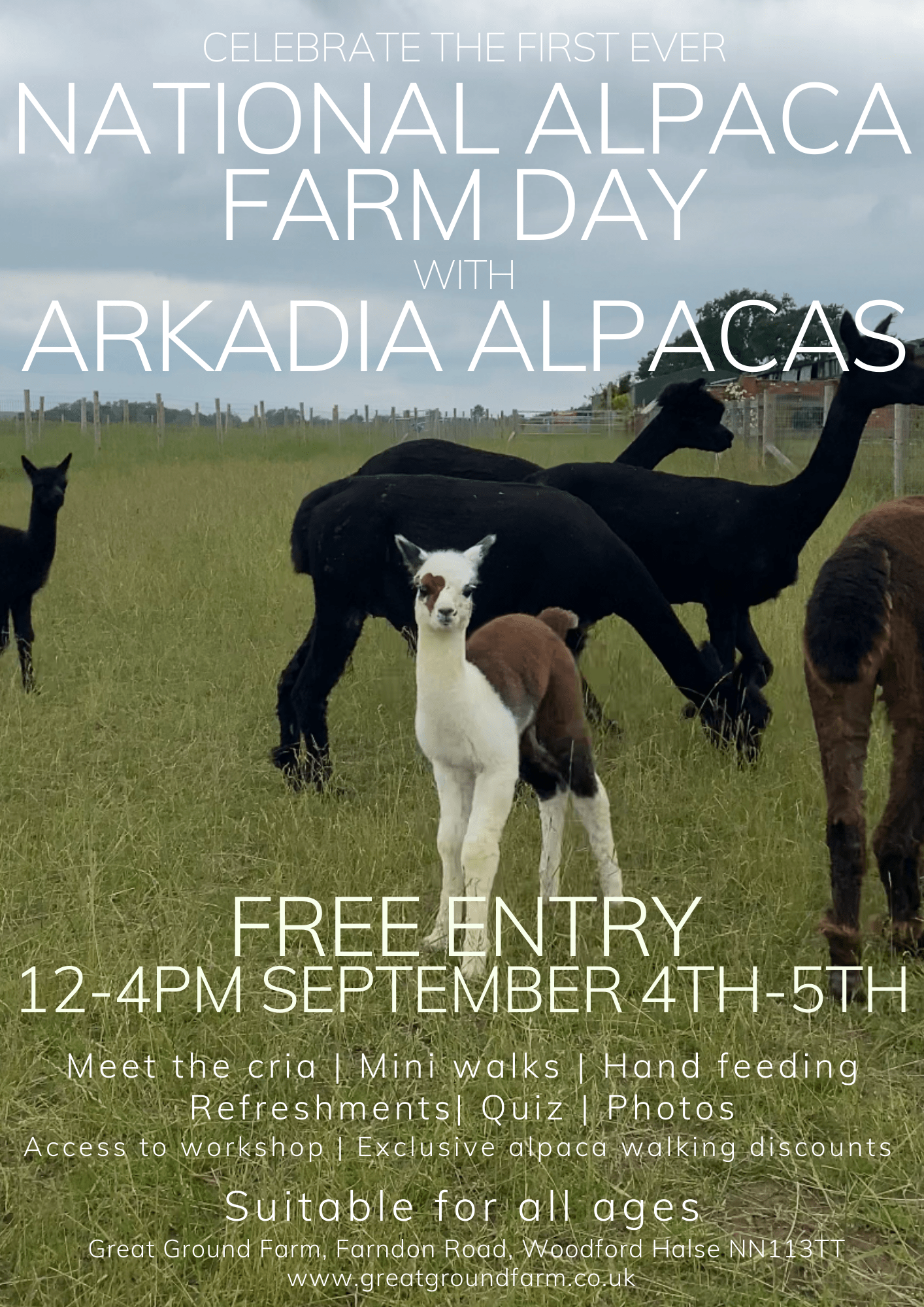 First ever National Alpaca Farm Day Sept 4th & 5th 2021 – Arkadia Alpaca