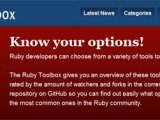 Tools For Ruby Developers The Ruby Toolbox Web Development And