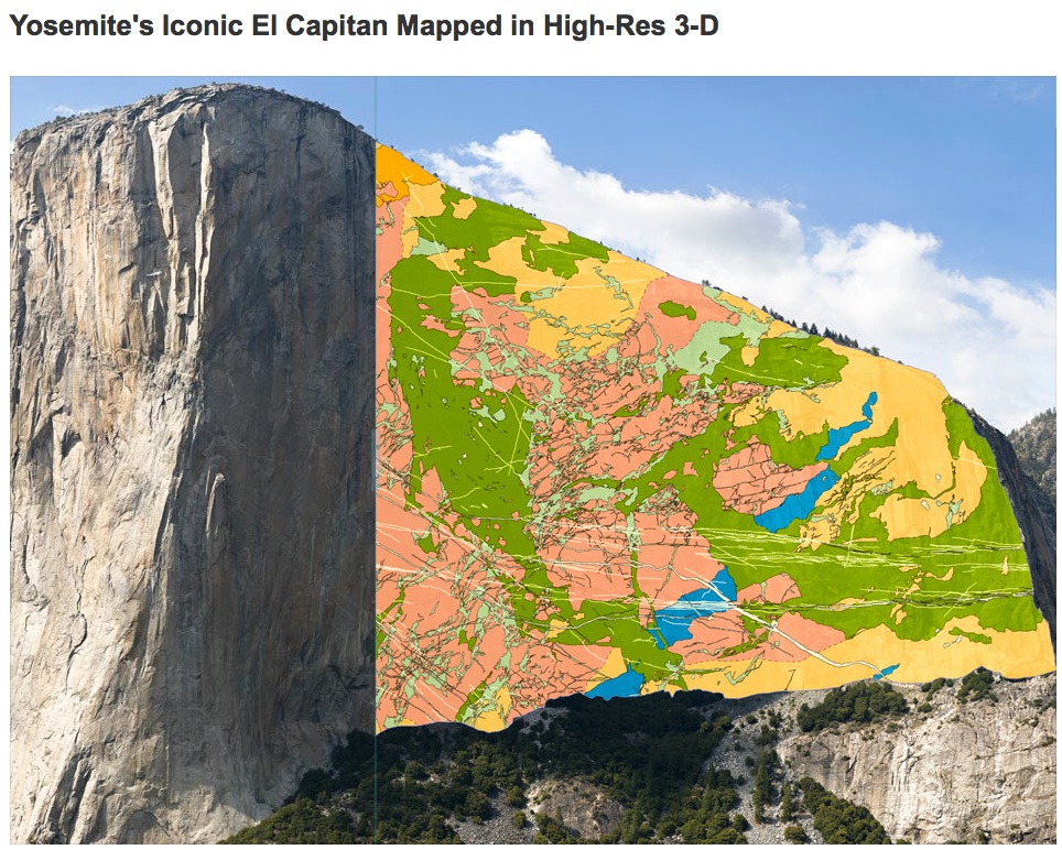 Gorgeous hi-res geologic map of Yosemite’s El Capitan – Gregory Crouch