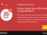 Extract Tables From Pdf Documents Using Java Api Groupdocs
