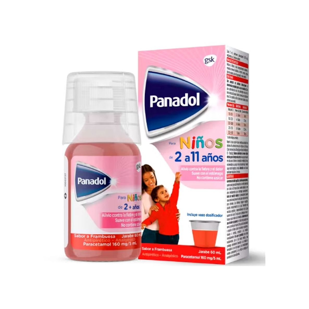 Panadol Jarabe 160 Mg 5 Ml Gsk Frasco Por 60 Ml