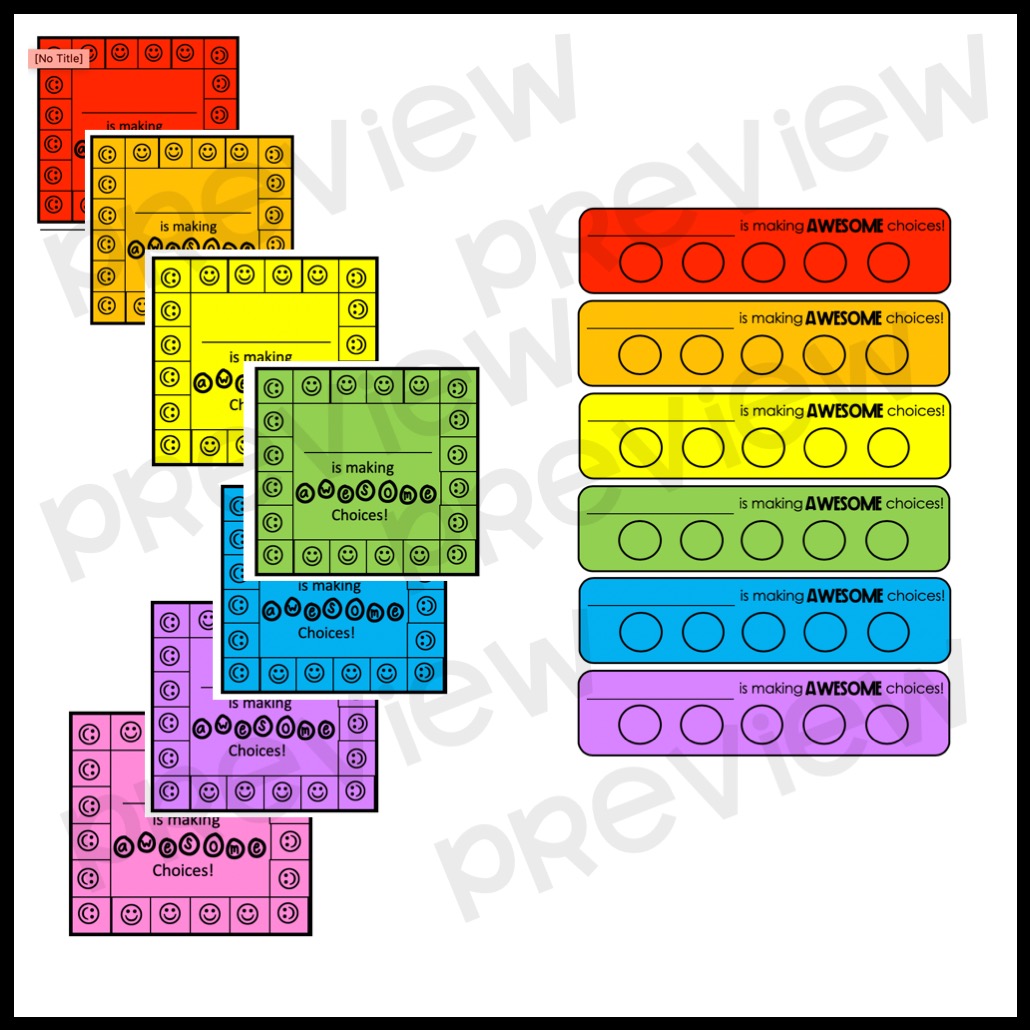 Behavior Punch Cards - Guide Inspire Grow