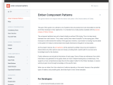 Patterns For Components In Depth Topics Ember Guides
