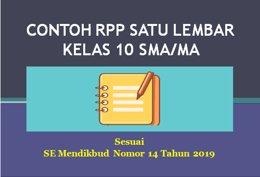 Contoh RPP Satu Lembar Kimia Kelas 10 SMA MA Tahun 2021 2022