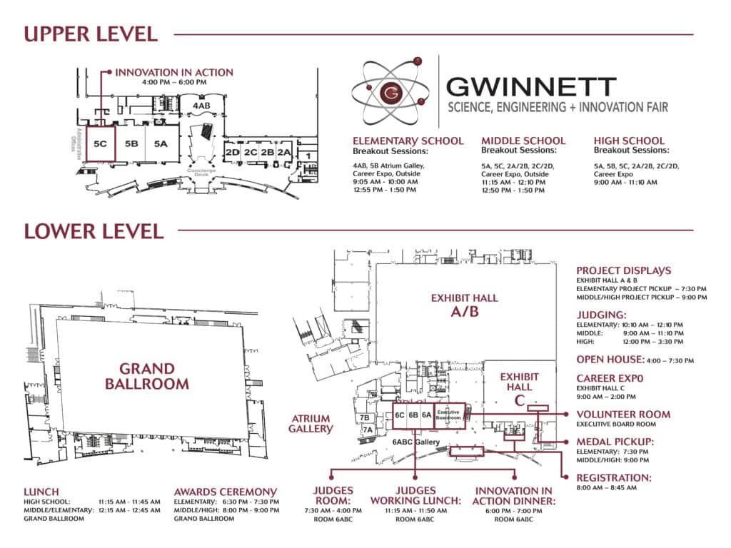 Map of Event – Gwinnett Science Fair