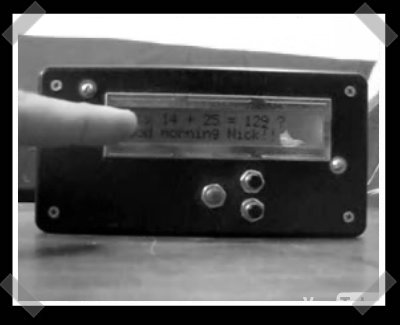 Do Math To Turn Off Your Alarm Clock | Hackaday