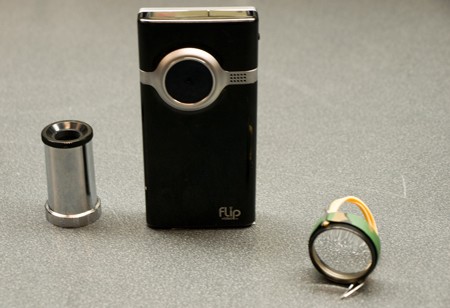 Flip Camera Microscope And Macro Lenses | Hackaday