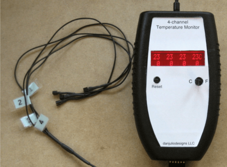 Wireless 4 Channel Temperature Monitor From Arduino Libraries | Hackaday