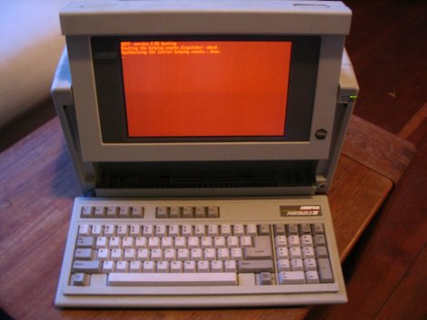 Compaq Portable III Rises Again For A Noble Cause | Hackaday