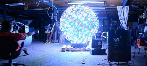 Disco Planet, A Massive RGBW LED Array In A 6′ Globe | Hackaday