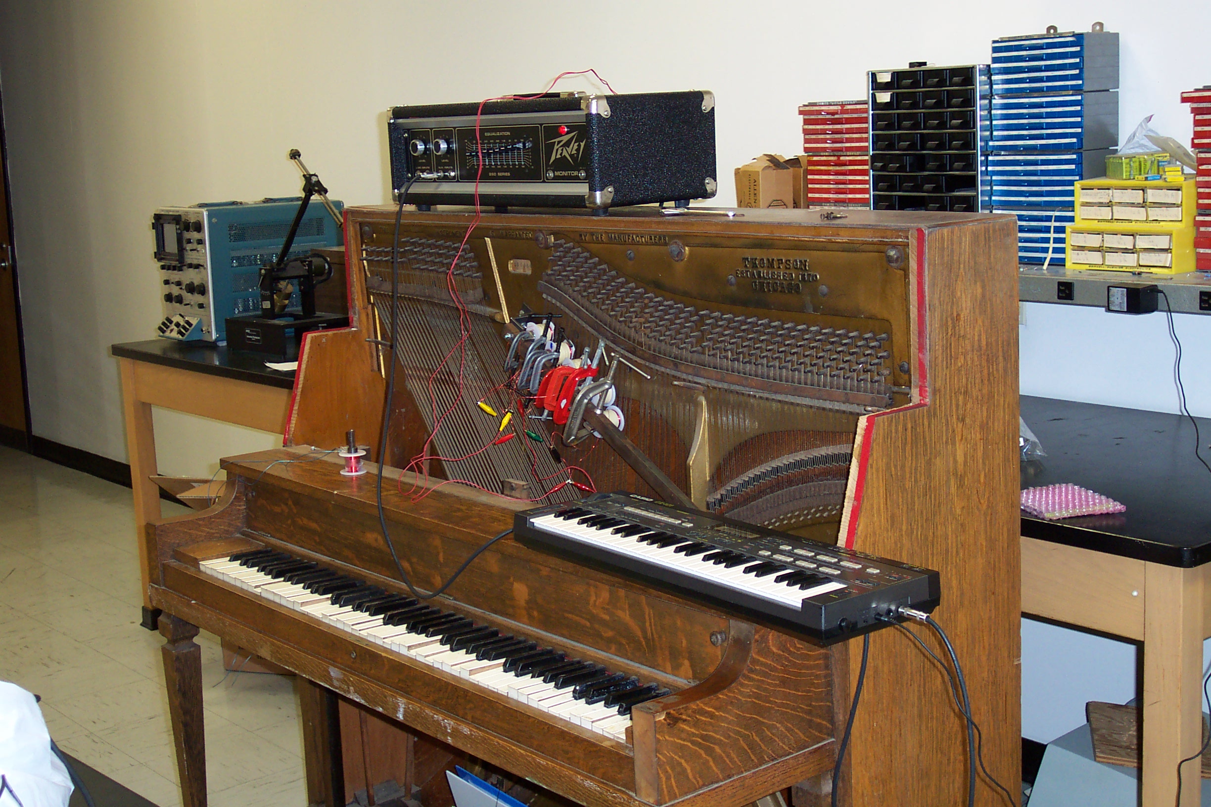 Piano Repurposed As A Resonant Synth Speaker | Hackaday