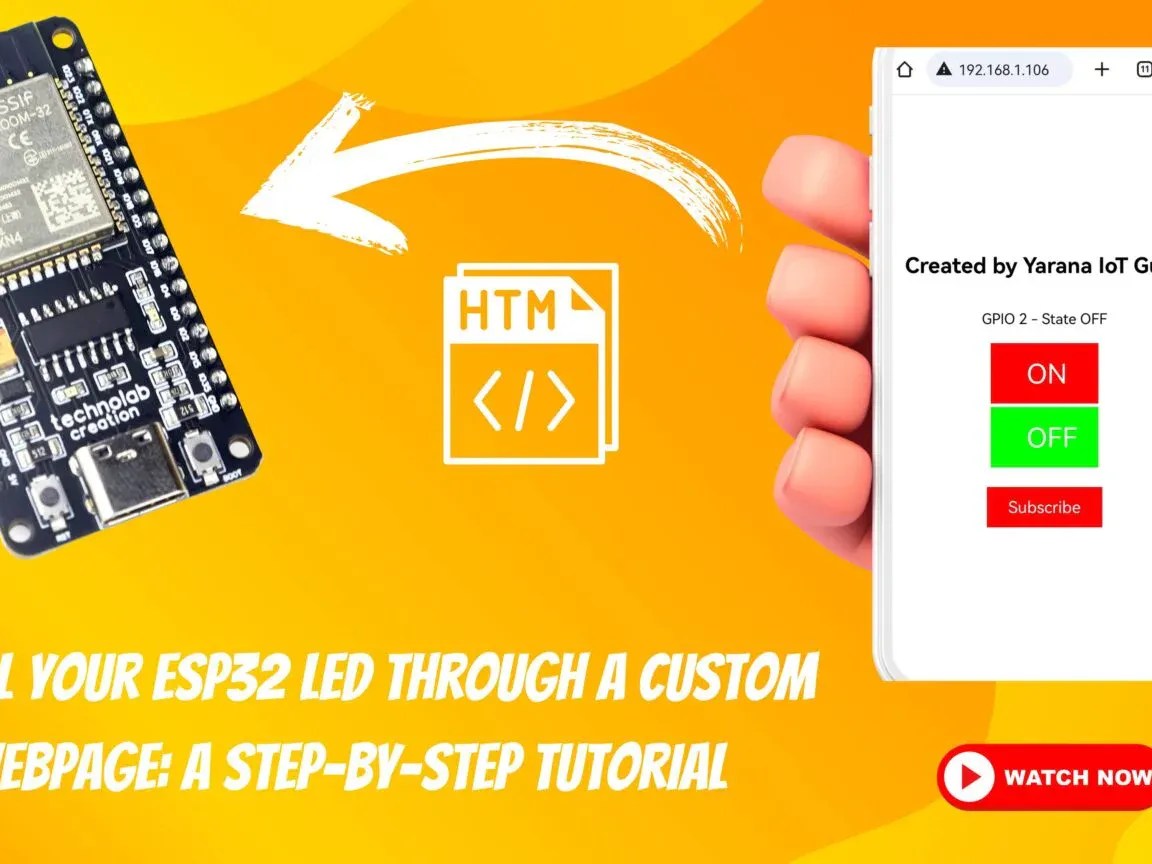 Control Your Esp32 Led Through A Local Webpage Hackster Io