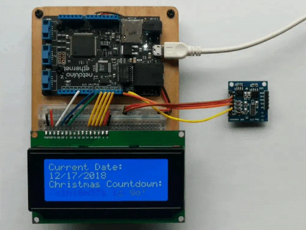 Christmas Counter Using A Lcd Display Rtc And Netduino Hackster Io