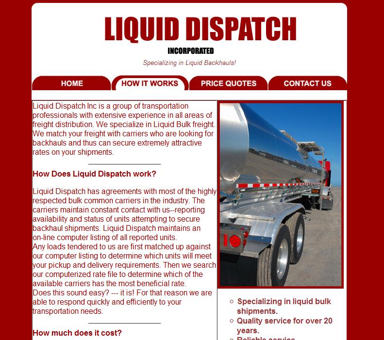 Website Makeover: Liquid Dispatch - Haden Interactive